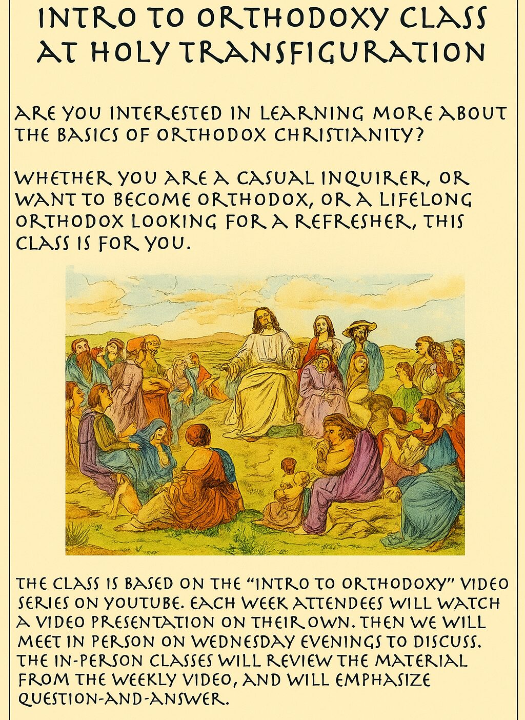 Intro to Orthodoxy – Holy Transfiguration